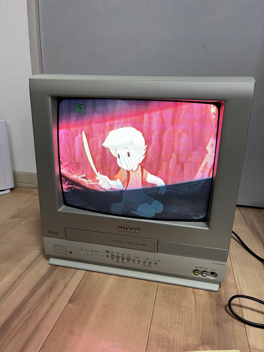 SHARP VT-14GY20 ブラウン管テレビ カラーテレビ VHS ビデオ内蔵 SHARP VT-14GY20 ブラウン管テレビ カラーテレビ VHS ビデオ内蔵