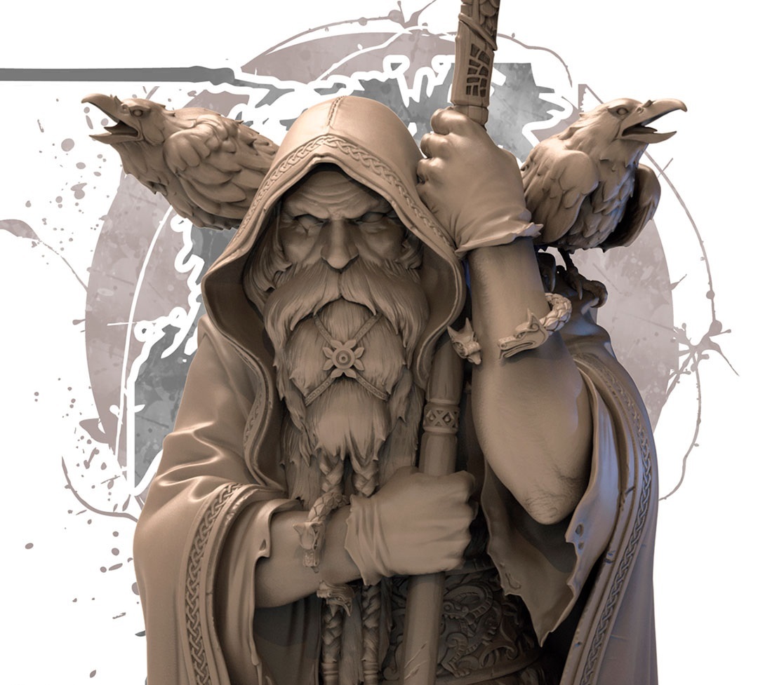 Yahoo!オークション - 1/10 ファンタジー 神話 オーディーン 樹脂 模型...