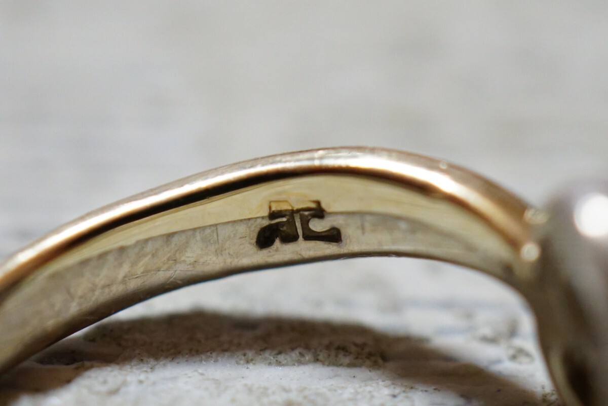 Yahoo!オークション - 1344 courreges/クレージュ 海外製 シルバー リ...