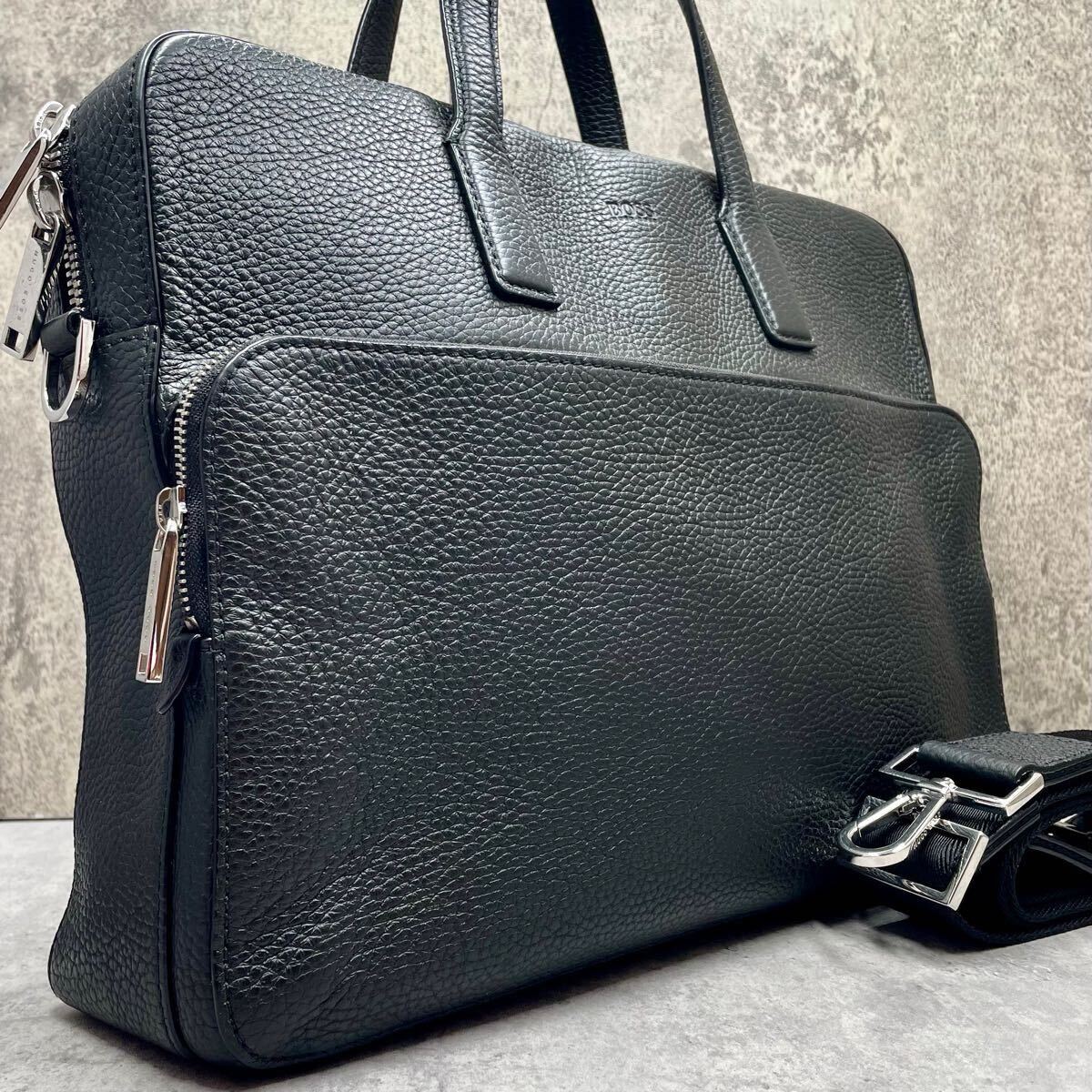 Yahoo!オークション - 【美品】HUGO BOSS ヒューゴボス 2way A4 PC ビ...