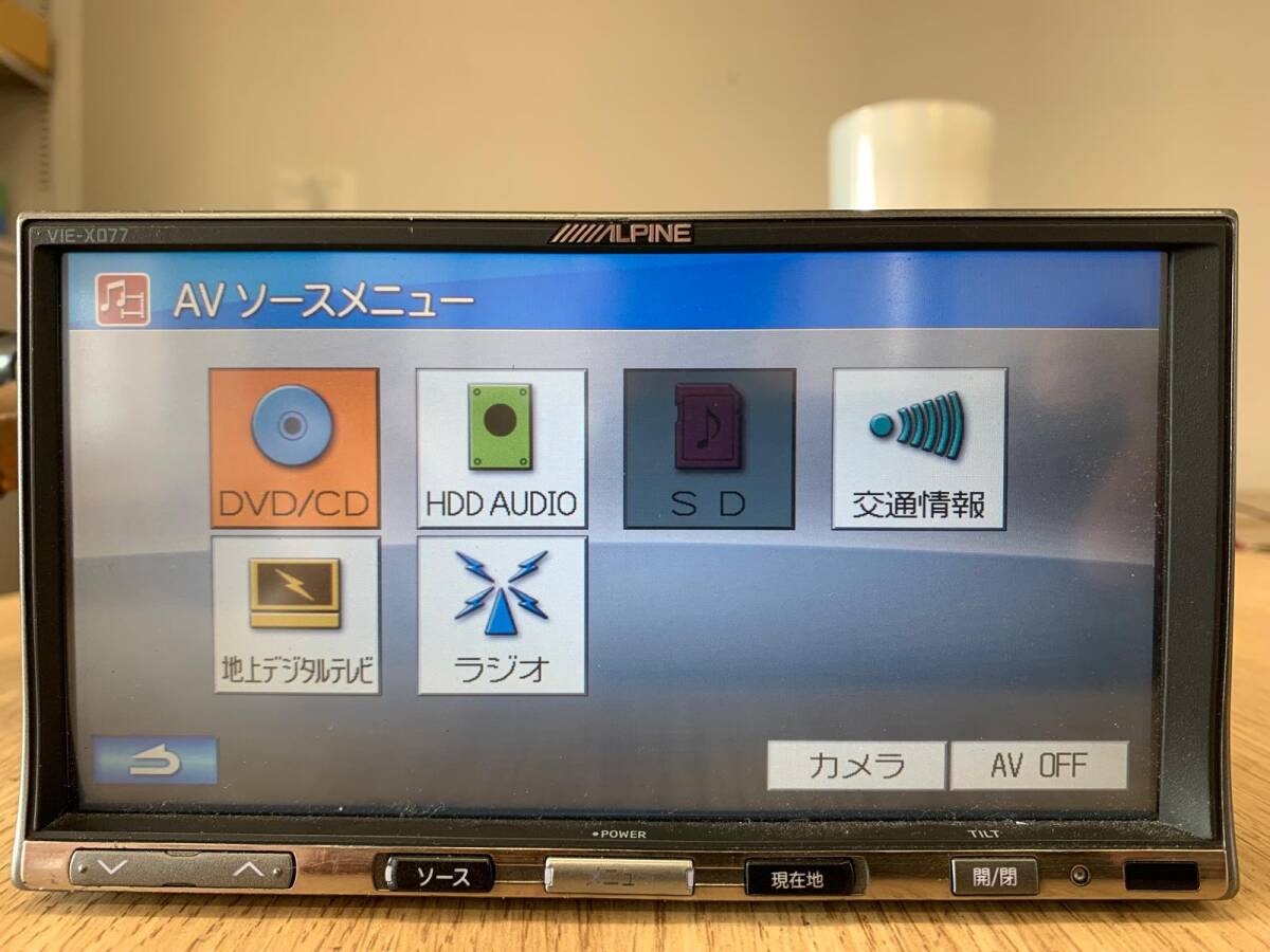 Yahoo!オークション - (BM5075)ALPINE アルパイン HDDナビ VIE-X077 CD...