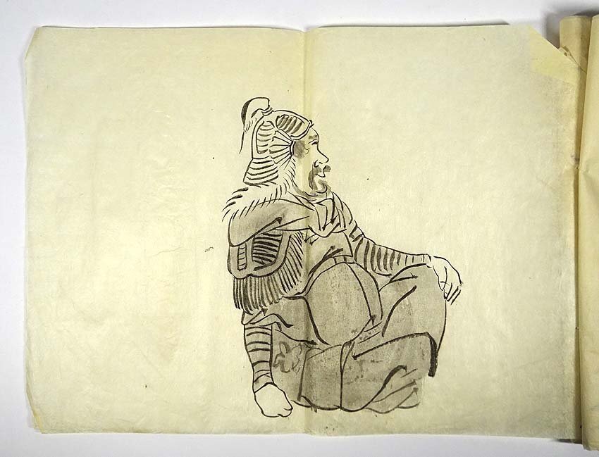 Yahoo!オークション - 緑屋t 時代物 肉筆 まくり 24枚 人物図 花鳥 i2n...