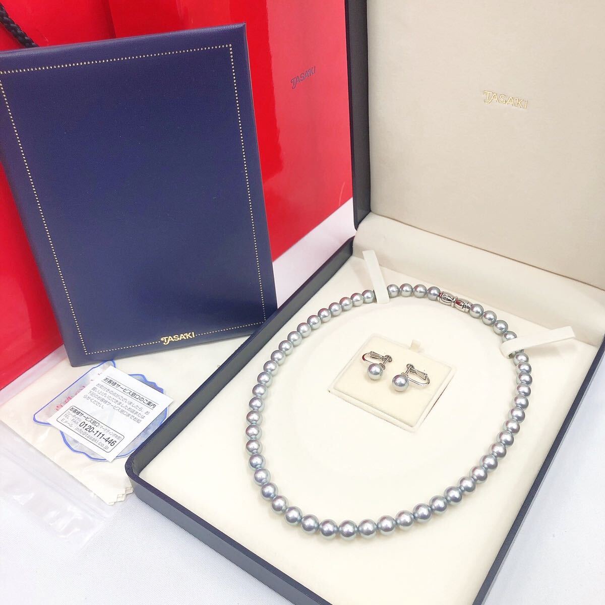 Yahoo!オークション - 美品 田崎真珠 TASAKI タサキ 本真珠 ブルーパー...