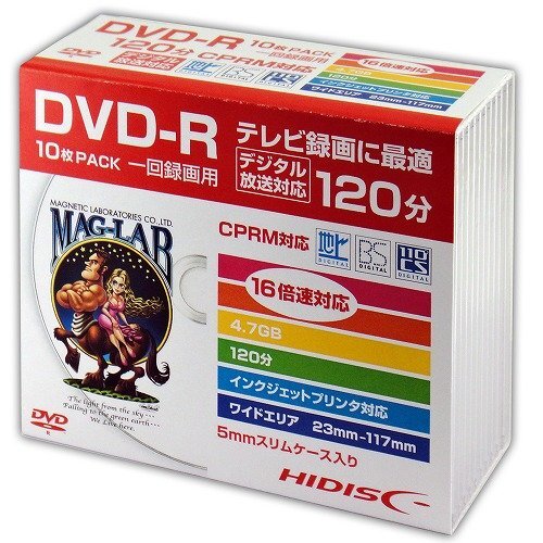 Yahoo!オークション - まとめ得 【10P×5セット】 HIDISC DVD-R 録画用...