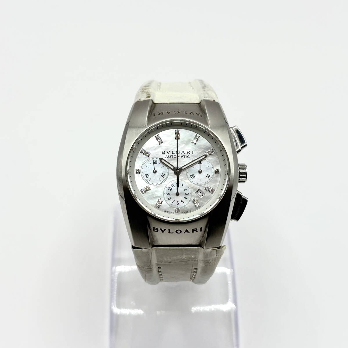BVLGARI ブルガリ エルゴン クロノグラフ EG35SCH SS/革/AT BVLGARI ブルガリ エルゴン クロノグラフ EG35SCH SS/革/AT