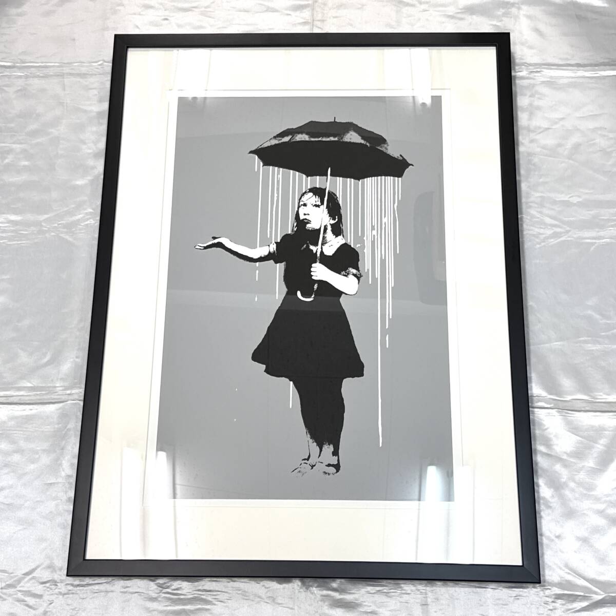Yahoo!オークション - バンクシー シルクスクリーン NOLA WHITE RAIN W...