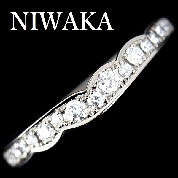 Yahoo!オークション - NIWAKA 俄 花麗 ダイヤモンド リング K18WG 3号