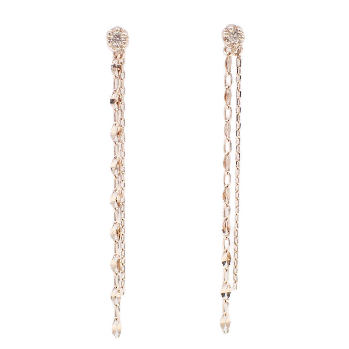 Yahoo!オークション - Canal4℃ カナル4℃ 2WAY チェーン ピアス K18PG/...