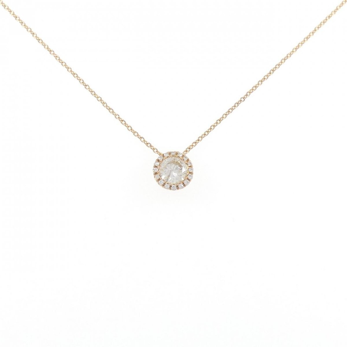 Yahoo!オークション - K18PG ダイヤモンド ネックレス 0.35CT