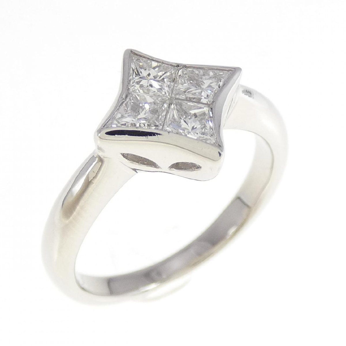 Yahoo!オークション - PT ダイヤモンド リング 0.84CT
