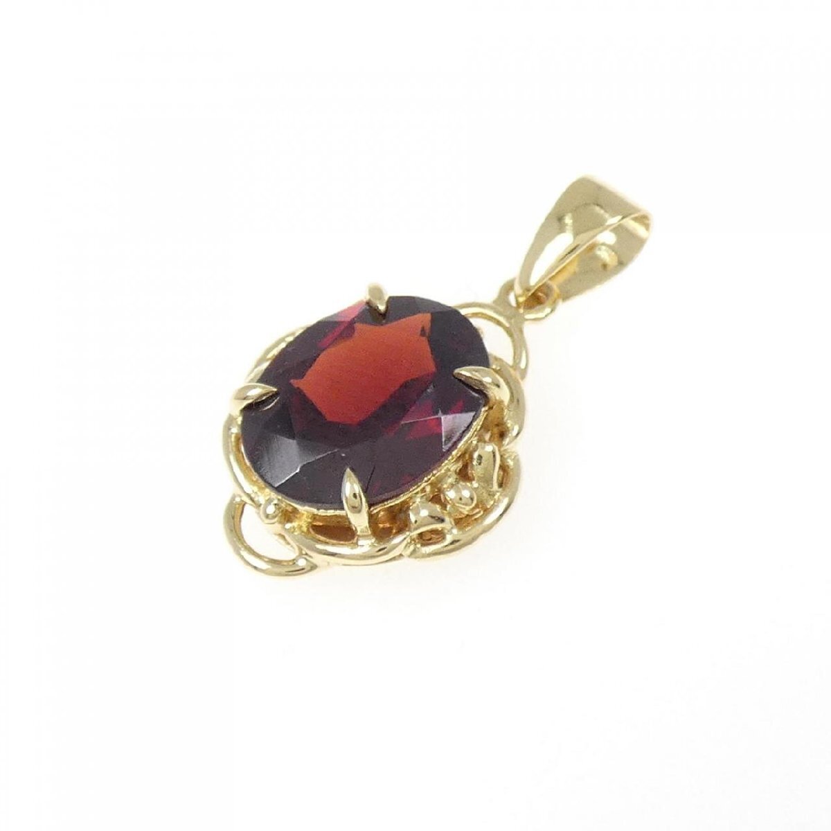 Yahoo!オークション - K18YG ガーネット ペンダント 2.70CT