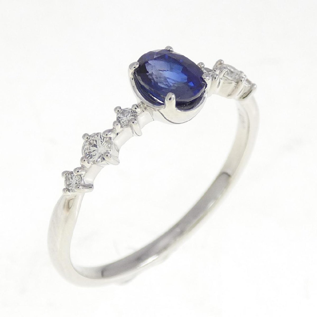 Yahoo!オークション - PT サファイヤ リング 0.46CT