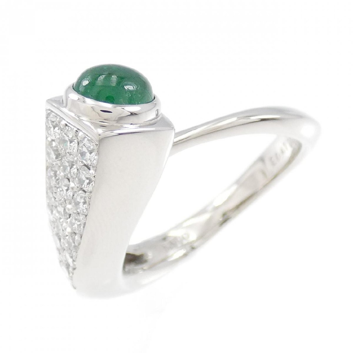 Yahoo!オークション - PT エメラルド リング 0.47CT