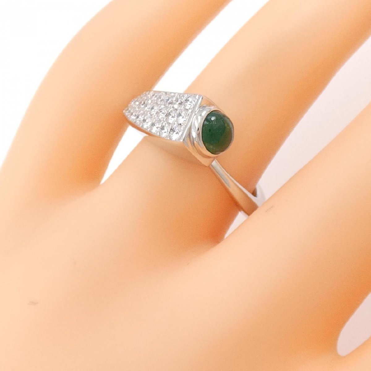 Yahoo!オークション - PT エメラルド リング 0.47CT