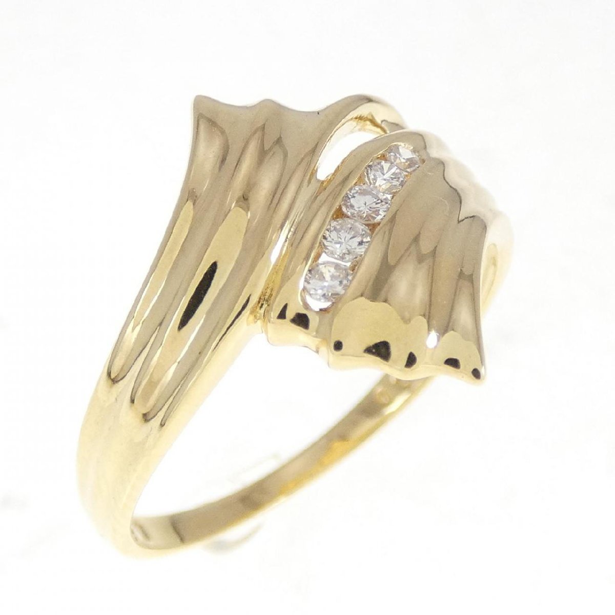 Yahoo!オークション - K18YG ダイヤモンド リング 0.09CT