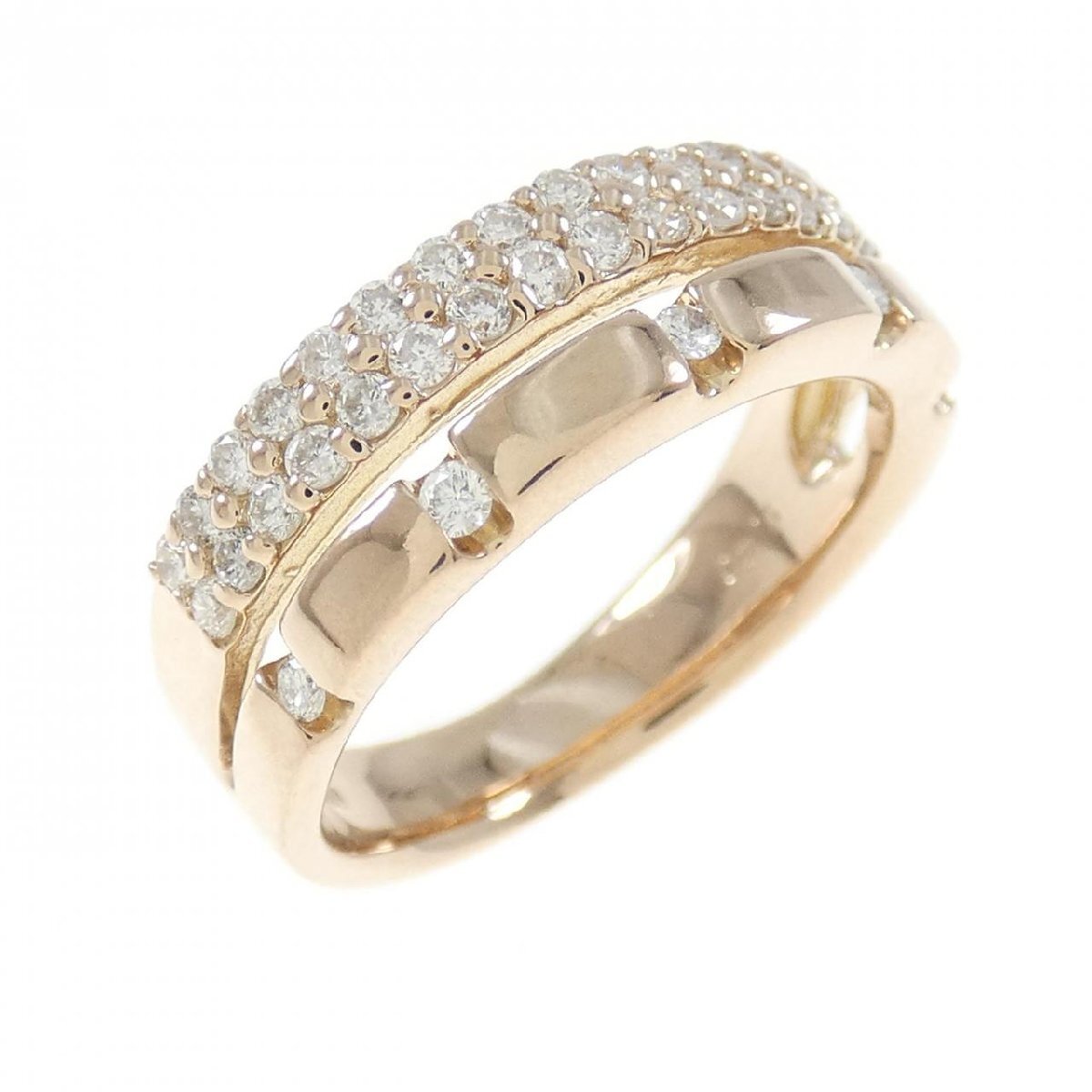 Yahoo!オークション - K18PG ダイヤモンド リング 0.40CT