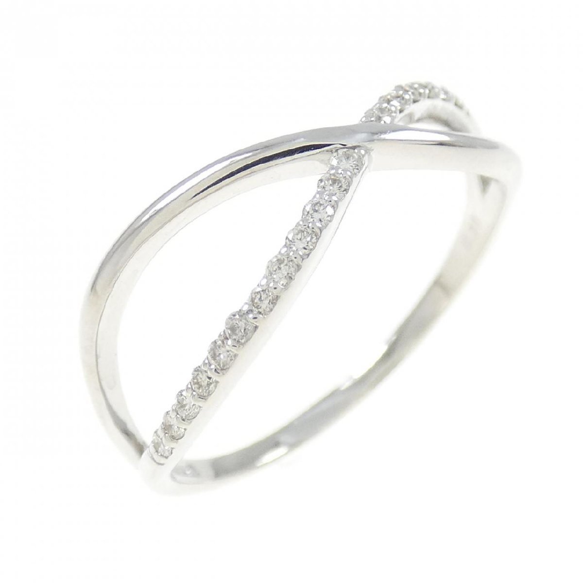 Yahoo!オークション - K18WG ダイヤモンド リング 0.10CT