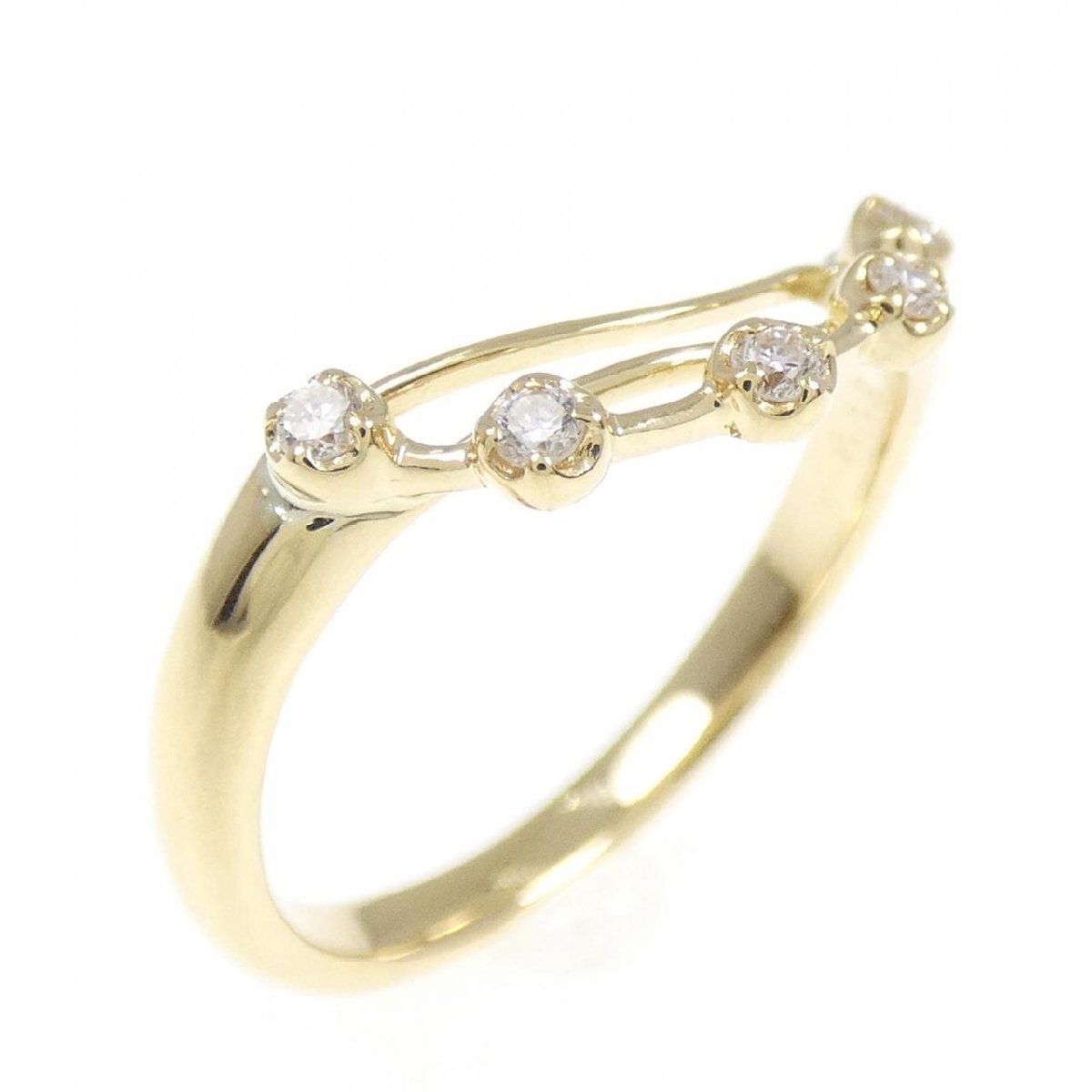 Yahoo!オークション - K18YG ダイヤモンド リング 0.08CT