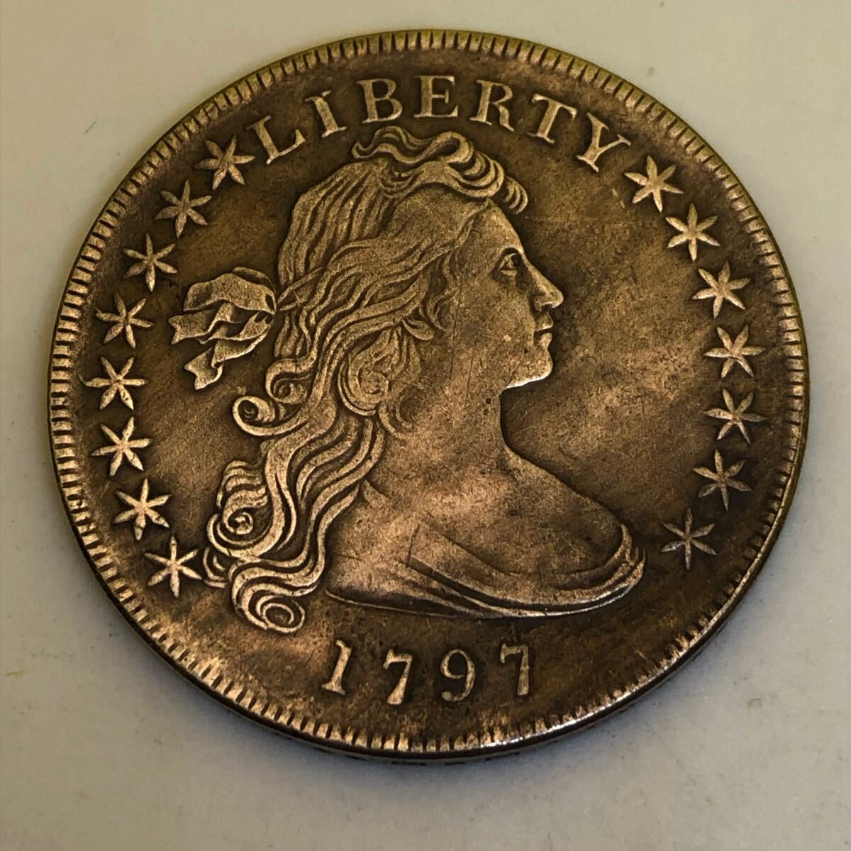 Yahoo!オークション - アメリカ古銭 銀貨 1797年 モンガン銀貨 自由の...