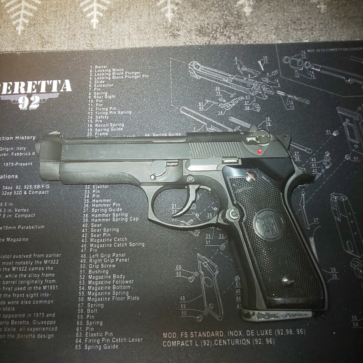 Yahoo!オークション - ベレッタM9 HW メーカー不明 ガスブローバック