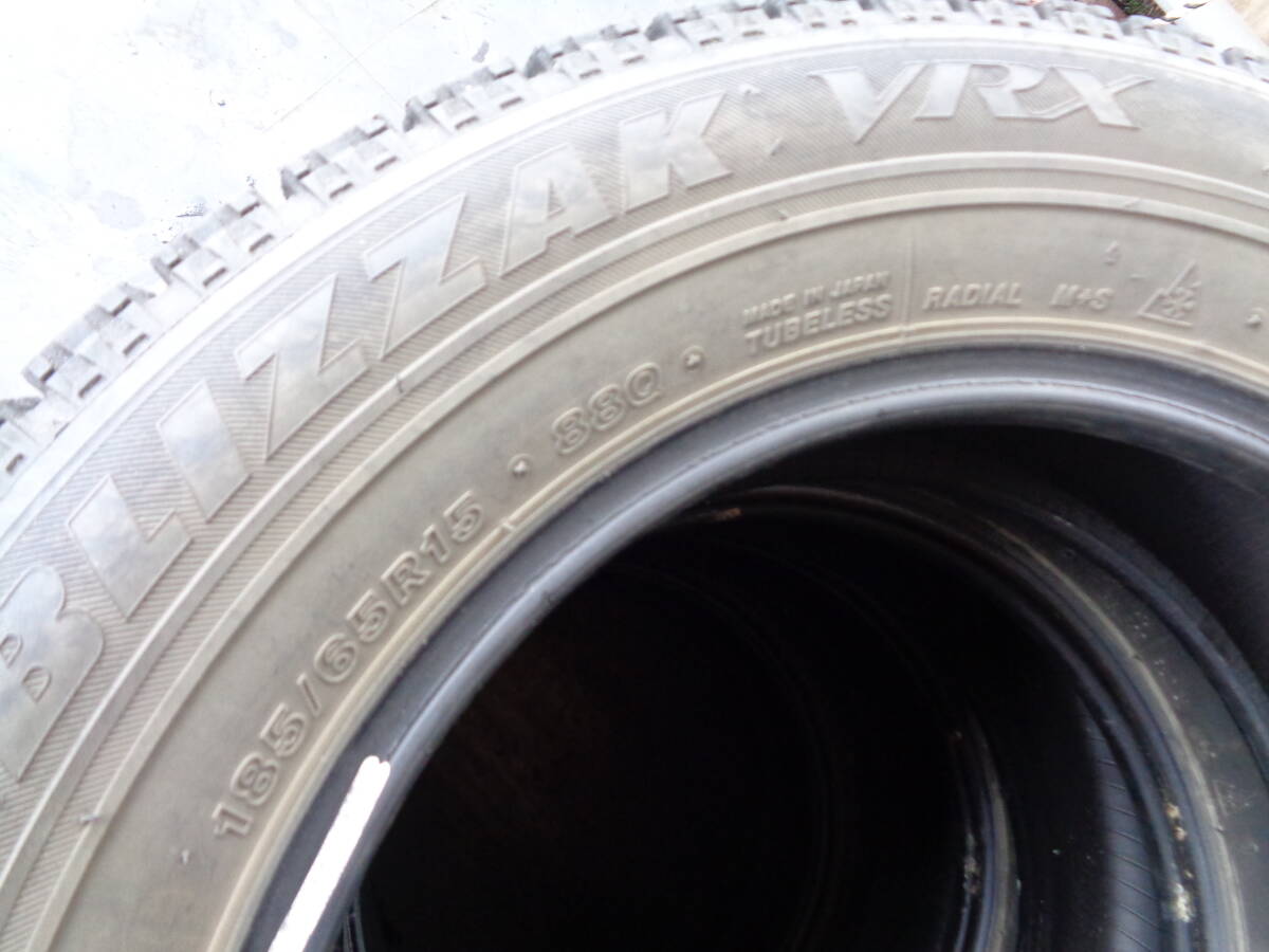Yahoo!オークション - S218 冬BSブリザックVRX 185/65R15 日本製 ...