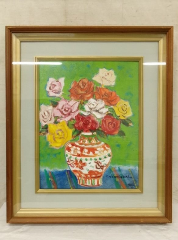E0542 西垣輝夫 薔薇 油彩 F6 額装(静物画)｜売買されたオークション情報、yahooの商品情報をアーカイブ公開 - オークファン（aucfan.com）