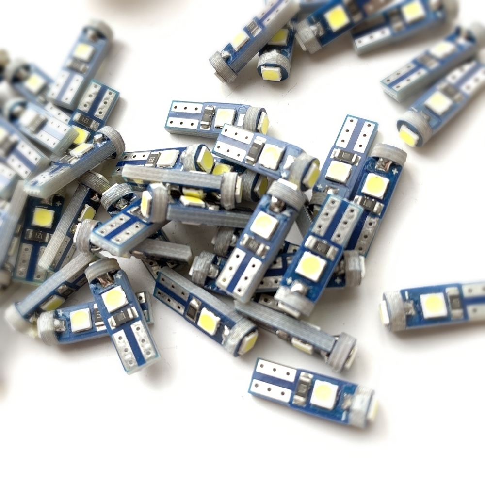 Yahoo!オークション - 送料無料 最新型 T5/T6.5/T7 LED DC12v 白色 5個...