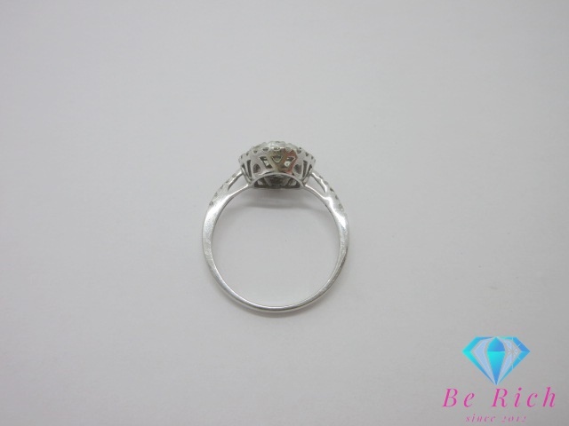 Yahoo!オークション - K18 WG ダイヤモンド 0.75ct 付 デザイン リング...