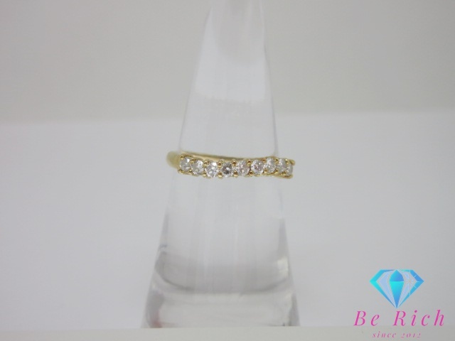 Yahoo!オークション - K18 YG ダイヤモンド 0.30ct 付 デザイン リング...