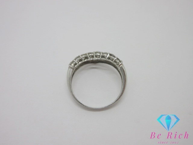 Yahoo!オークション - Pt1000 プラチナ ダイヤモンド 0.84ct 付 V字 デ...