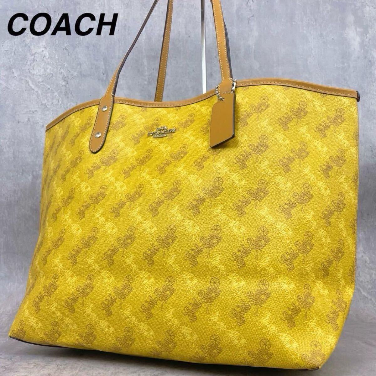 Yahoo!オークション - 極美品 希少 A4 COACH コーチ トートバッグ メン...