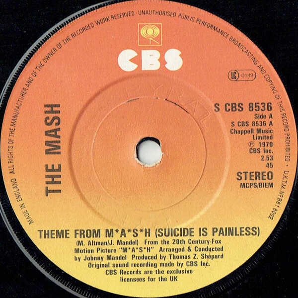 英7 The Mash Theme From M A S H Suicide Is Painless SCBS8536 CBS /00080(ロック、ポップス（洋楽）)｜売買されたオークション ...