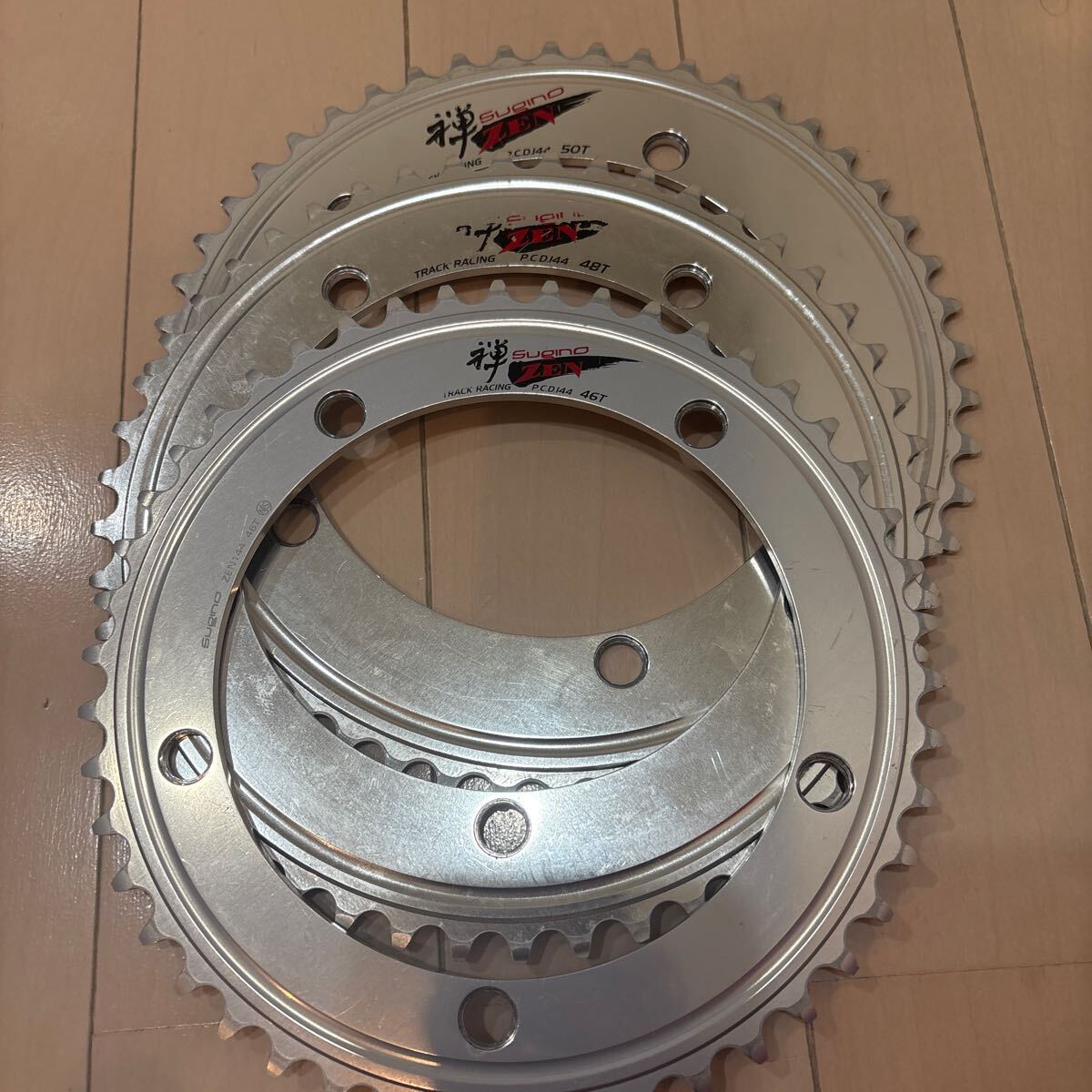 Yahoo!オークション - SUGINO ZEN 禅 50T 48T 46T チェーンリング ピス...