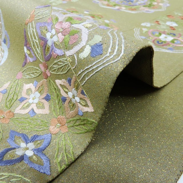 ☆きもの北條☆ 相良刺繍 蘇州刺繍 袋帯 T66-15|女性和服、着物 ☆きもの北條☆ 相良刺繍 蘇州刺繍 袋帯 T66-15|女性和服、着物