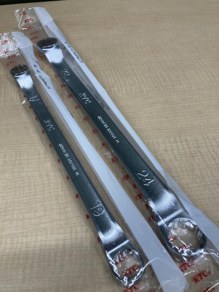 Yahoo!オークション - 018 未使用品 KTC 45°×6°ロングめがねレンチ ...