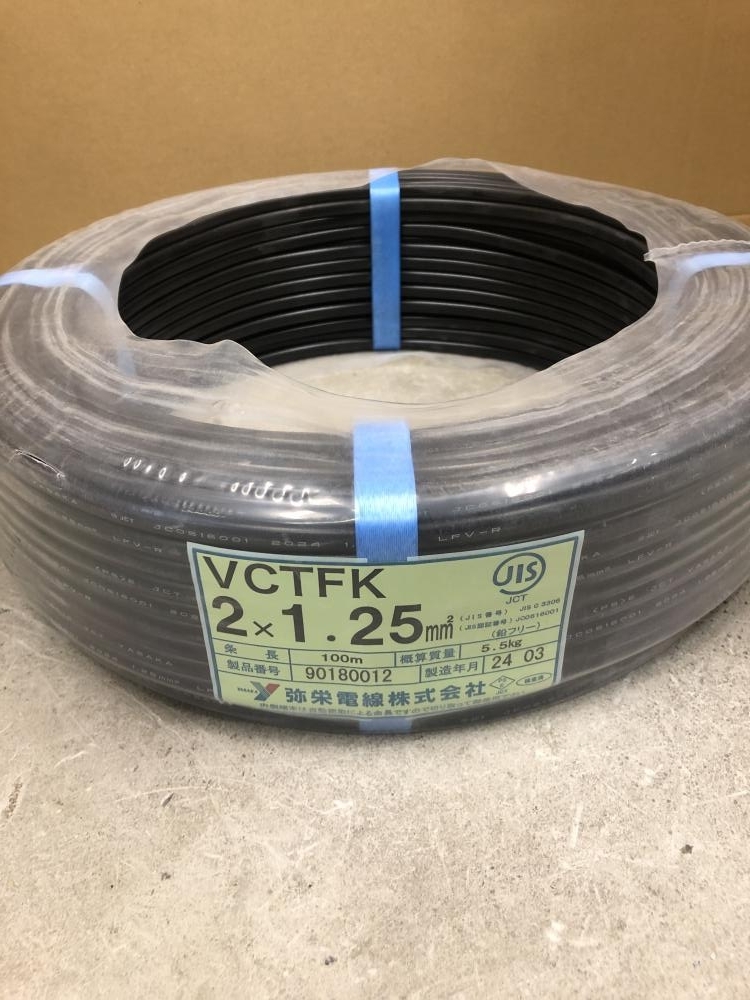 Yahoo!オークション - 005 未使用品 VCTFKケーブル 2×1.25