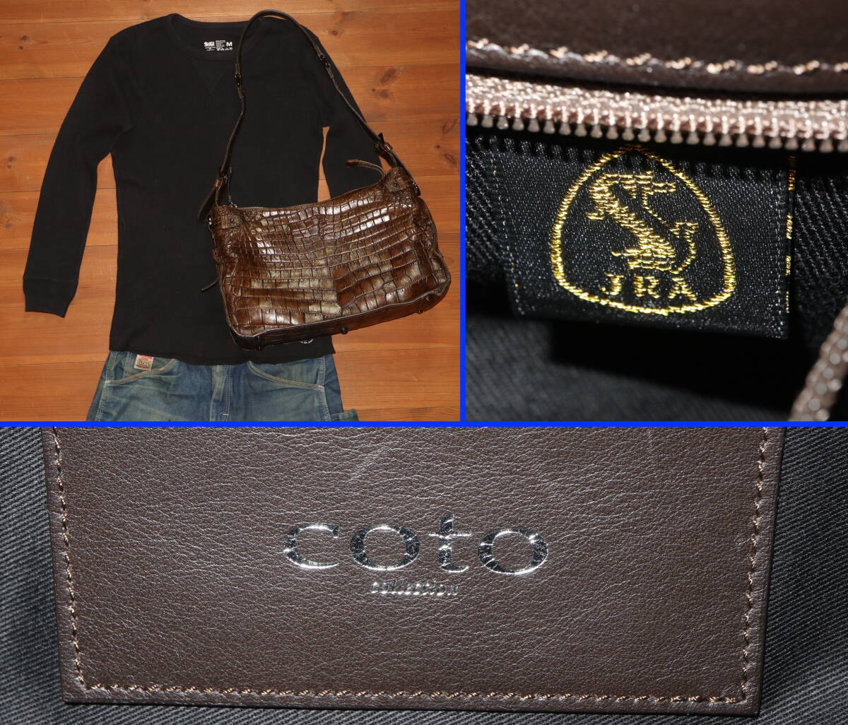 Yahoo!オークション - 美品 大サイズ JRA coto コト クロコダイル ショ...