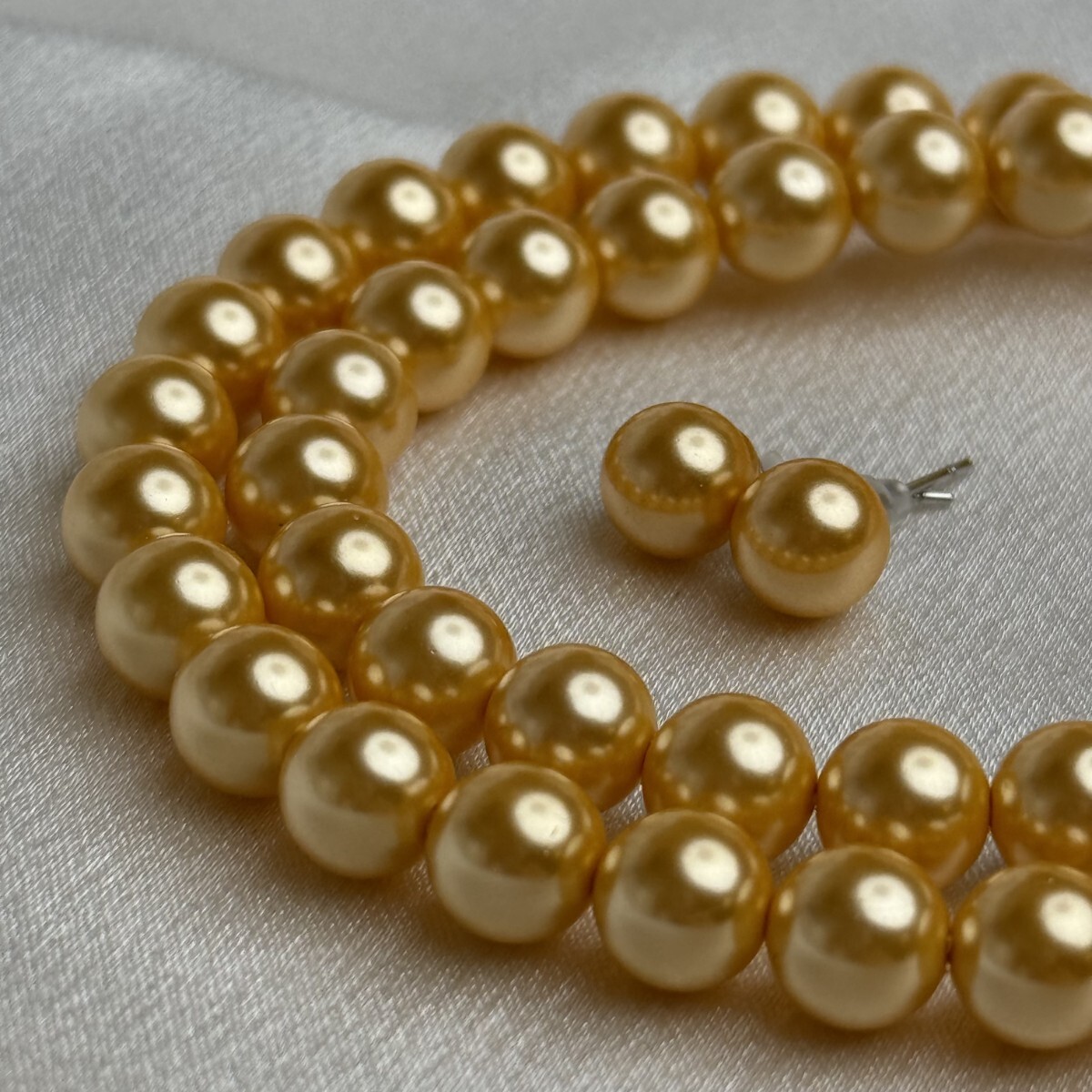 Yahoo!オークション - 白蝶貝パールネックレス 8mm 42cm necklace