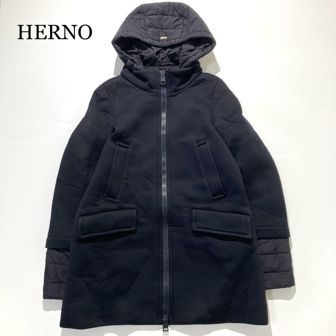 Yahoo!オークション - HERNO 極暖ボンディングダウンコート フーディー...