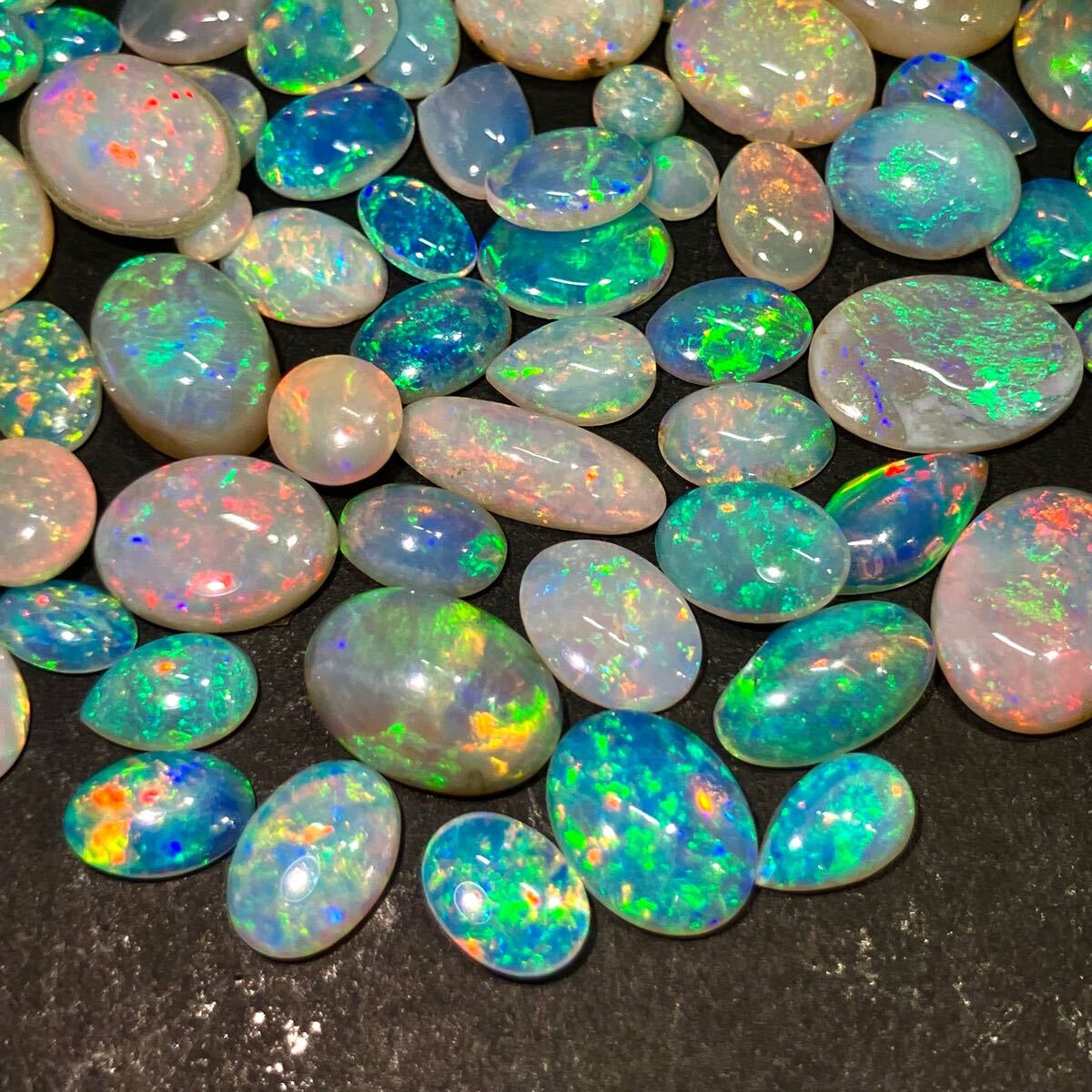 Yahoo!オークション - 1円〜 遊色効果 小粒 天然オパールおまとめ49.5c...