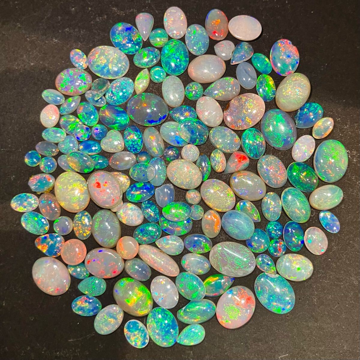 Yahoo!オークション - 1円〜 遊色効果 小粒 天然オパールおまとめ49.5c...