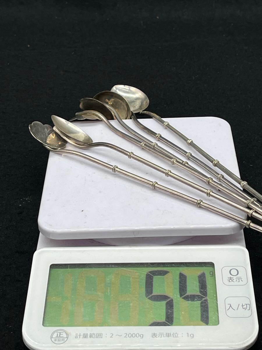 Yahoo!オークション - P 011608 シルバー 銀製 柄杓 スプーン まとめて...