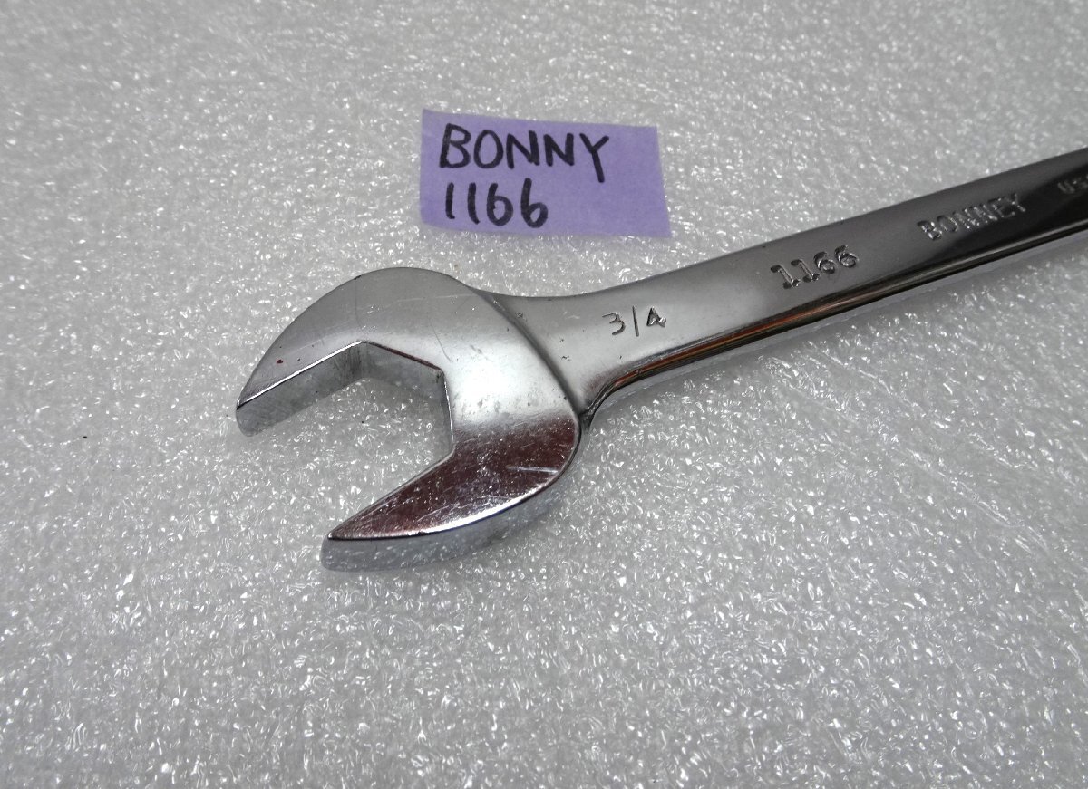 Yahoo!オークション - BONNEY 1166 コンビネーションレンチ インチスパ...