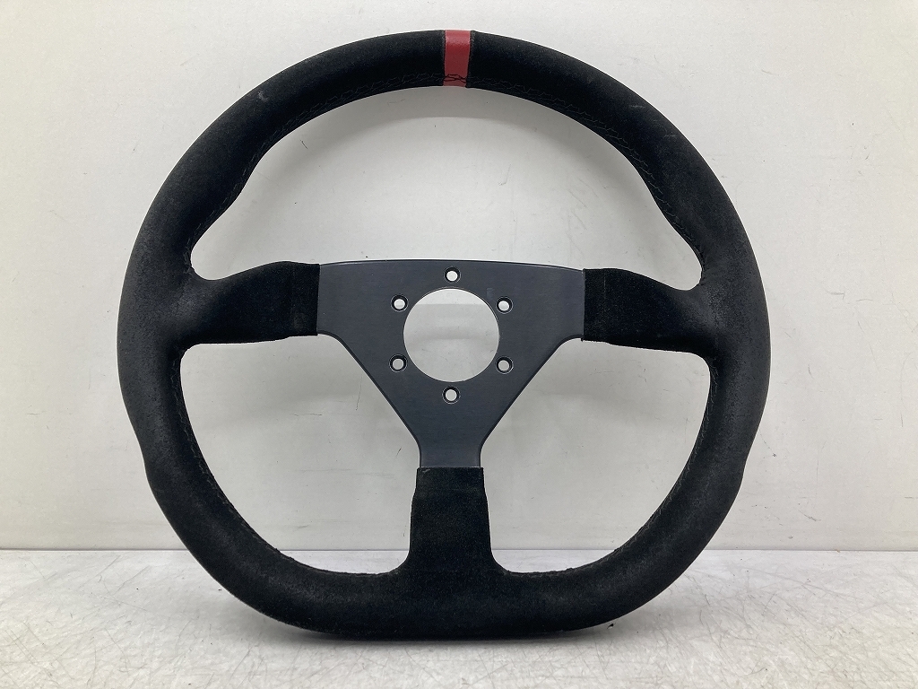 Yahoo!オークション - MOMO モモ スエード ステアリング ハンドル D型 ...