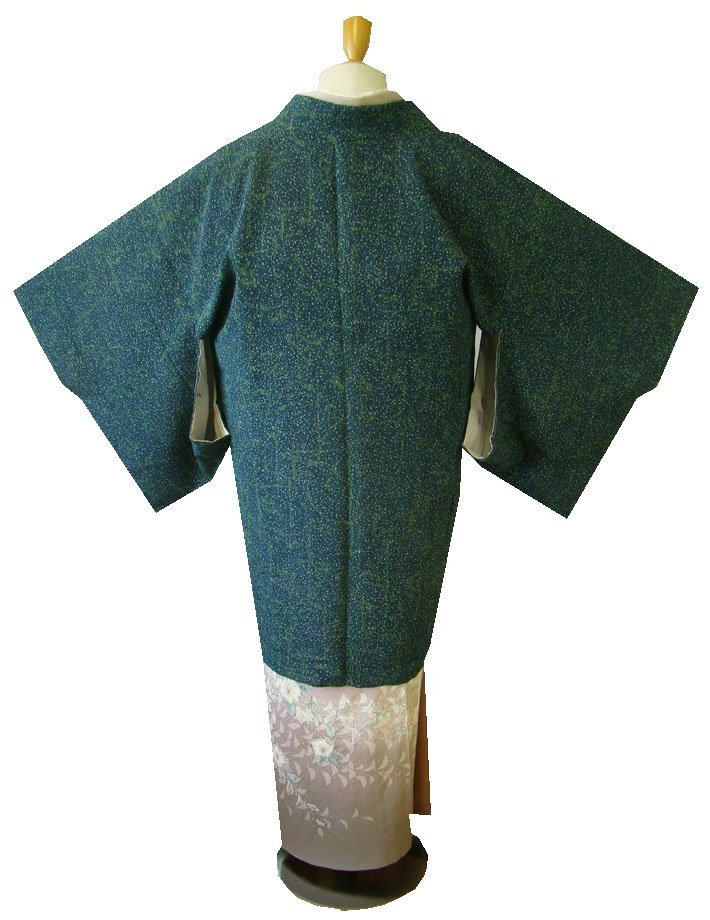 Yahoo!オークション - 時代屋 裄67.1cm お洒落 一越地 道中着 正絹 未...