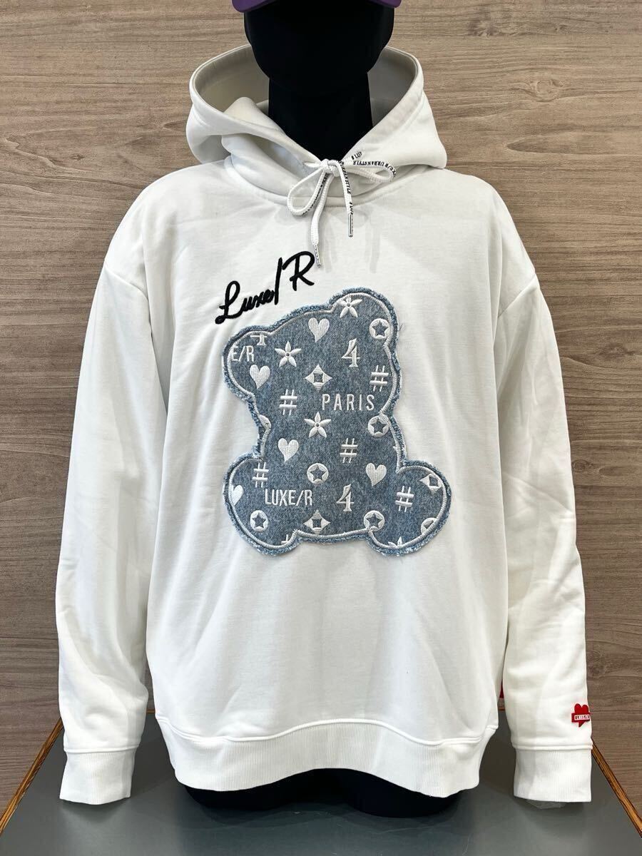 Yahoo!オークション - LEXE/R ラグジュ ホワイト Lサイズ デニムbearプ...