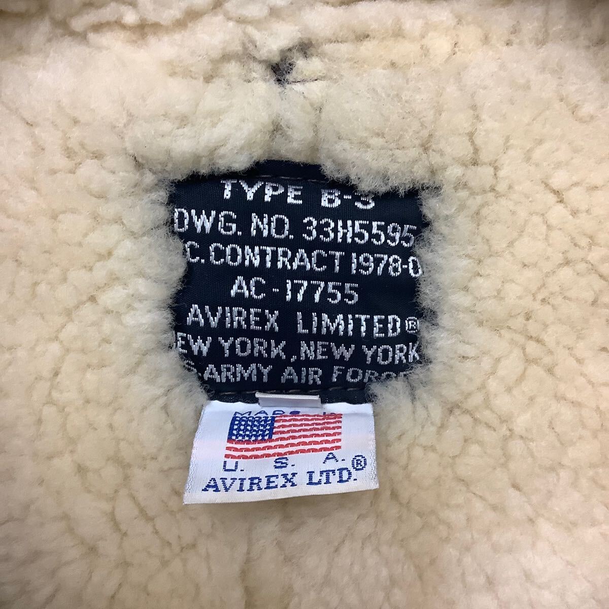 Yahoo!オークション - AVIREX アヴィレックス B-3 フライトジャケット ...