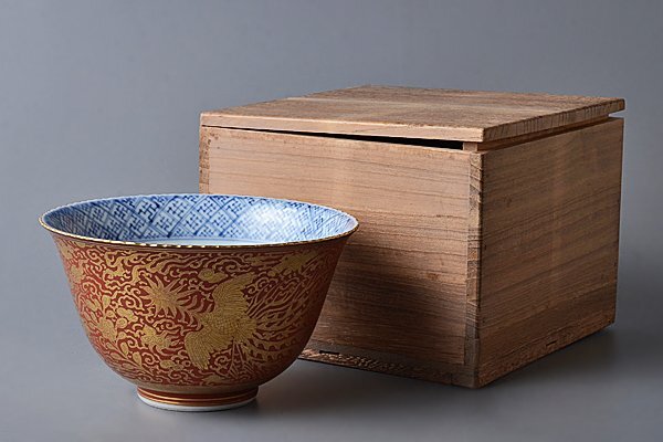 Yahoo!オークション - k321【和み】茶道具 時代 大日本永楽造 金襴手龍...