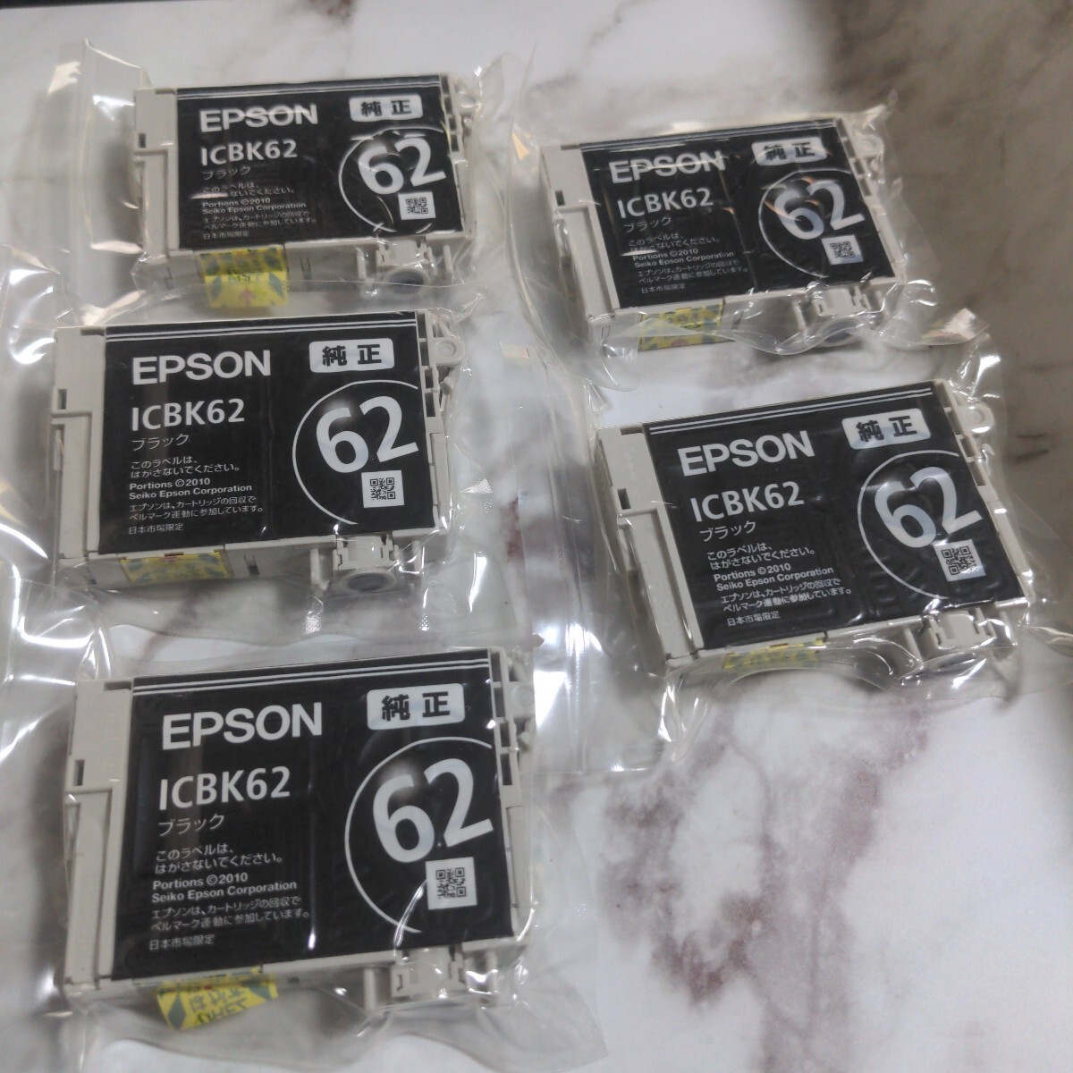 Yahoo!オークション - 純正インク ICBK62 5本 5個 EPSON エプソン