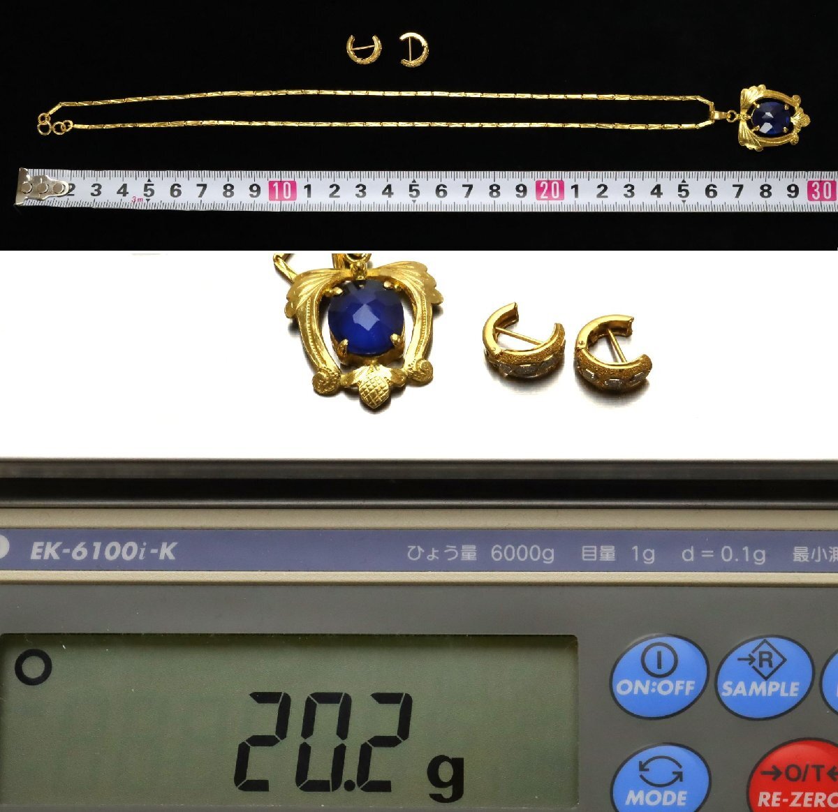 Yahoo!オークション - おたからや K22 K23 K24相当 石付きペンダントネ...